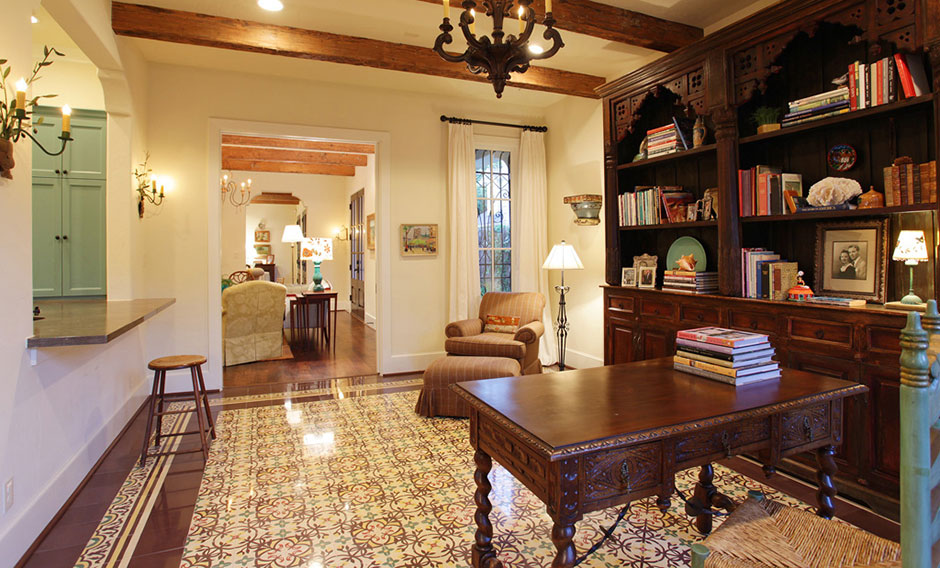 Cement Tile Library Floor