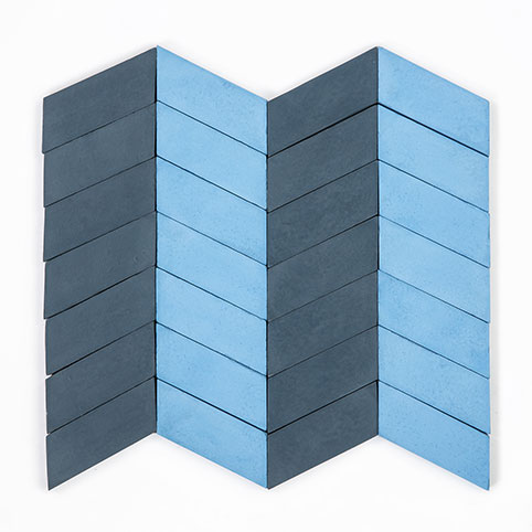 LongChevronParadeMidnight & Sky - Custom | Cement and Concrete Tiles ...