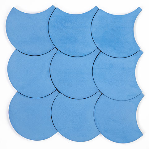 Shell - Blue - Custom | Cement and Concrete Tiles - Granada Tile
