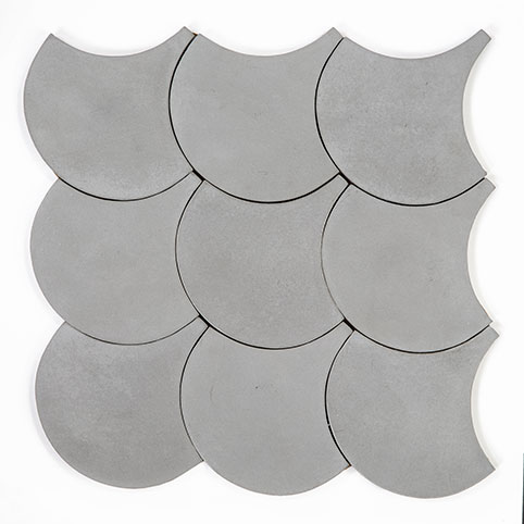 Shell - Silver - Custom | Cement and Concrete Tiles - Granada Tile